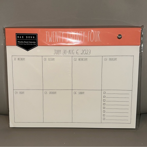 Rae Dunn | Office | Rae Dunn Twenty Twentyfour Weekly Desk Calendar 224 ...